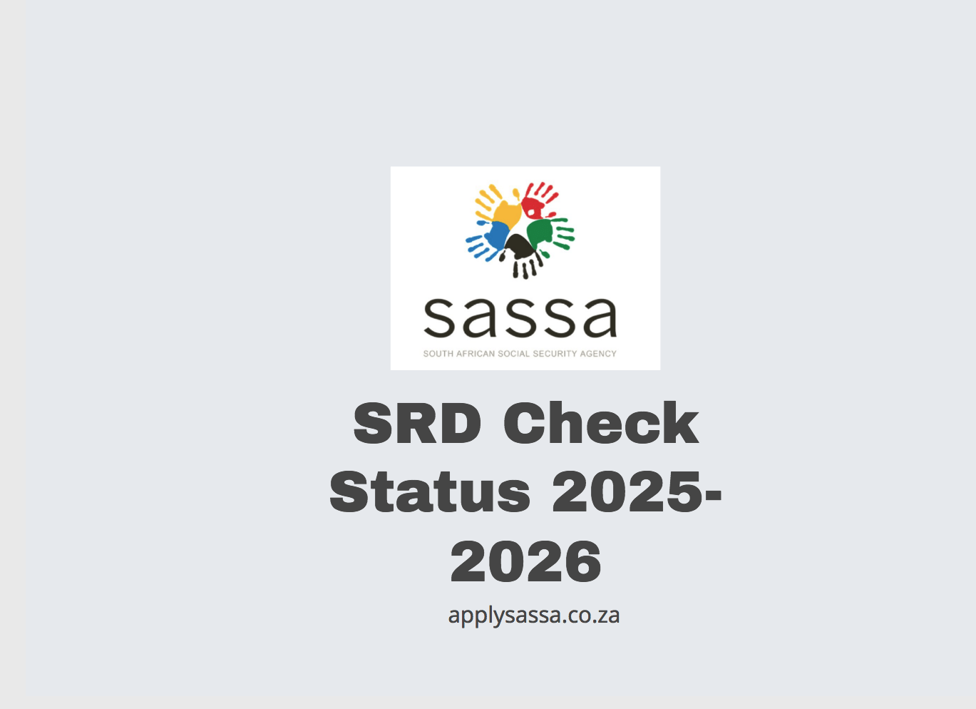 SRD Check Status 2025-2026 - SASSA Grant 2025
