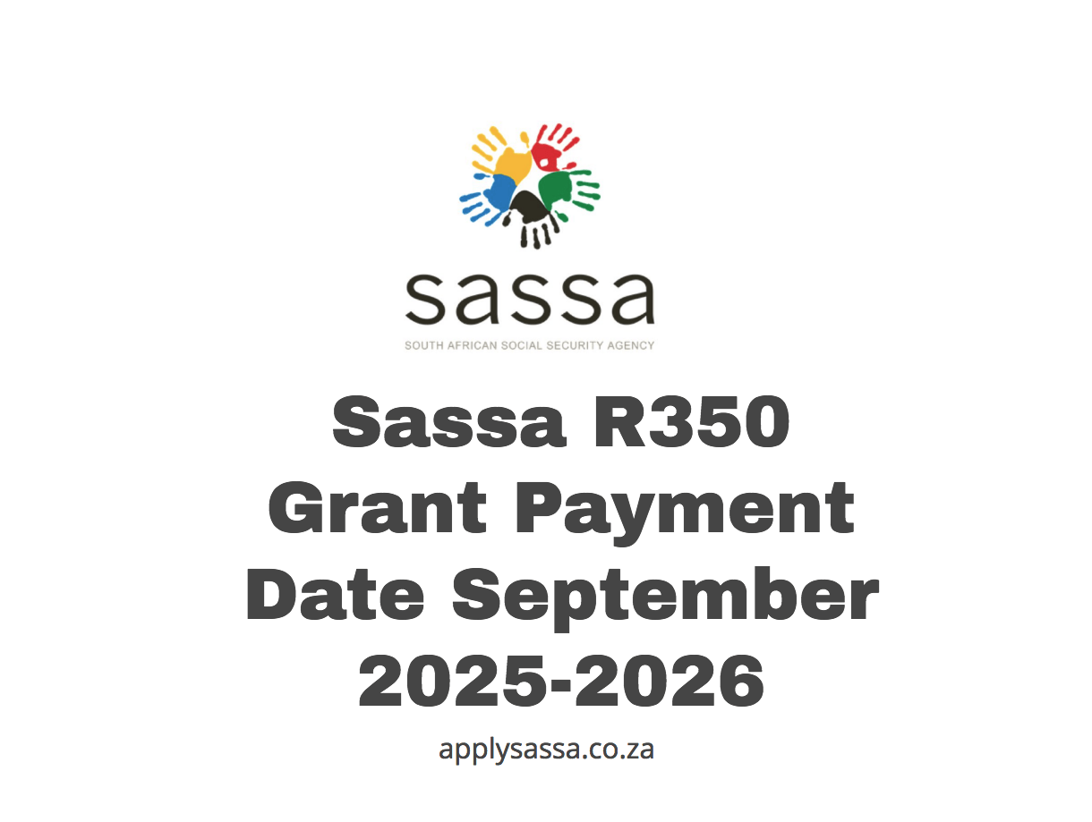 Sassa R350 Grant Payment Date September 2025-2026