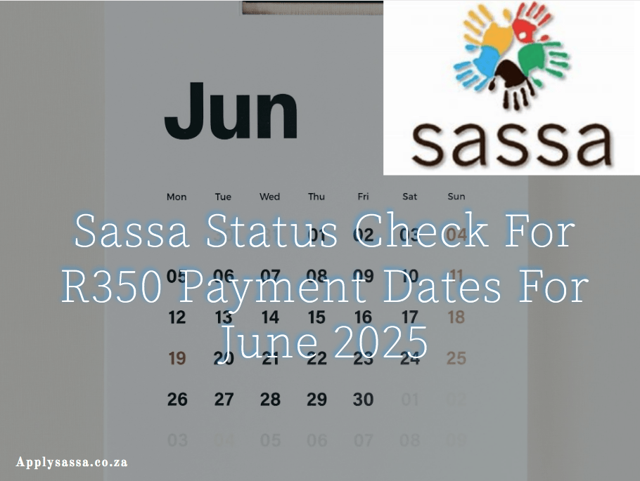 Sassa Status Check For R350 Payment Dates For June 2025
