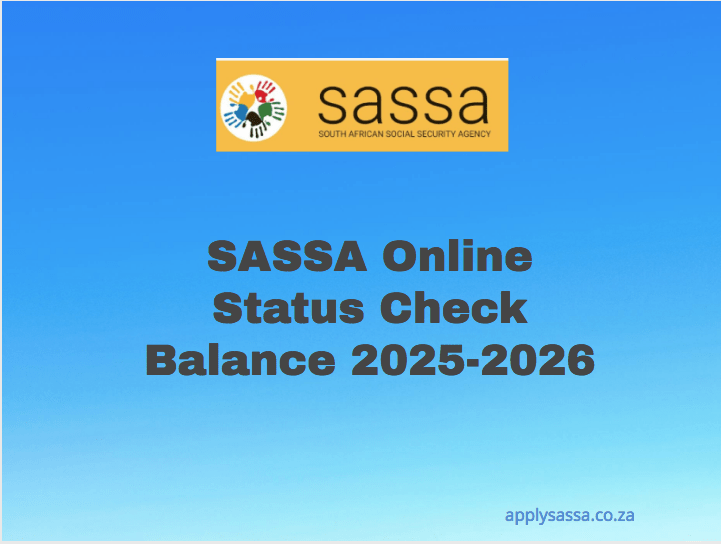 SASSA Online Status Check Balance 2025-2026 - SASSA Grant 2025