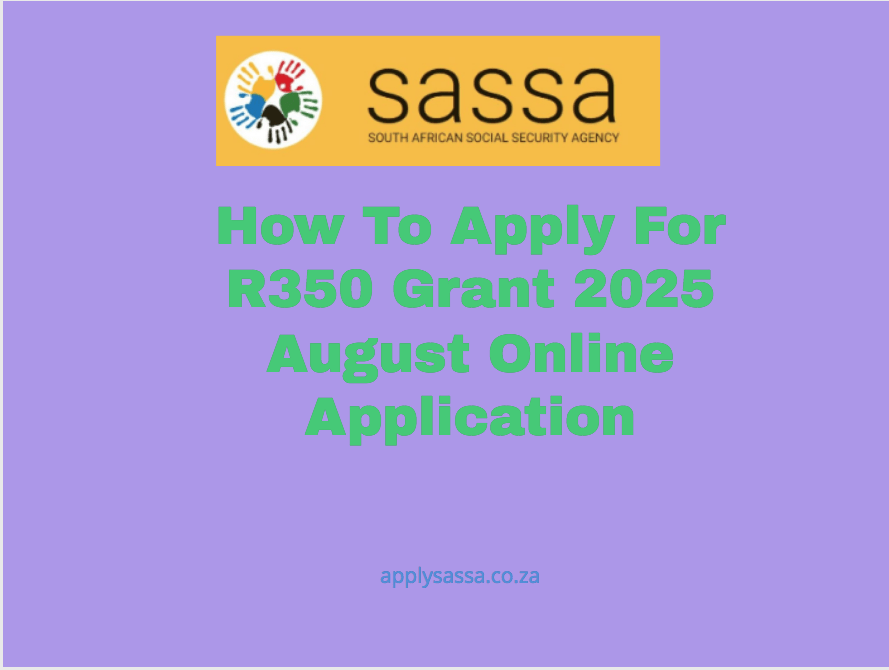 How To Apply For R350 Grant 2025 August Online Application
