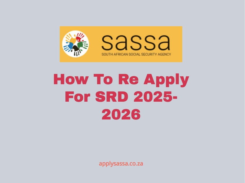 How To Re Apply For SRD 2025-2026 - SASSA Grant 2025